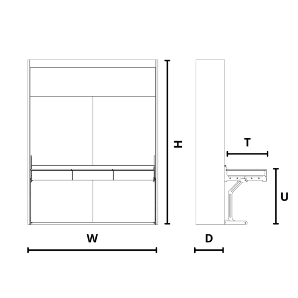 Wall Bed Dressing Cabinet | Premium Wall Bed Series